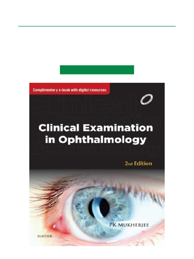 Clinical Examination in Ophthalmology 2nd Edition Multiformat Download | PDF