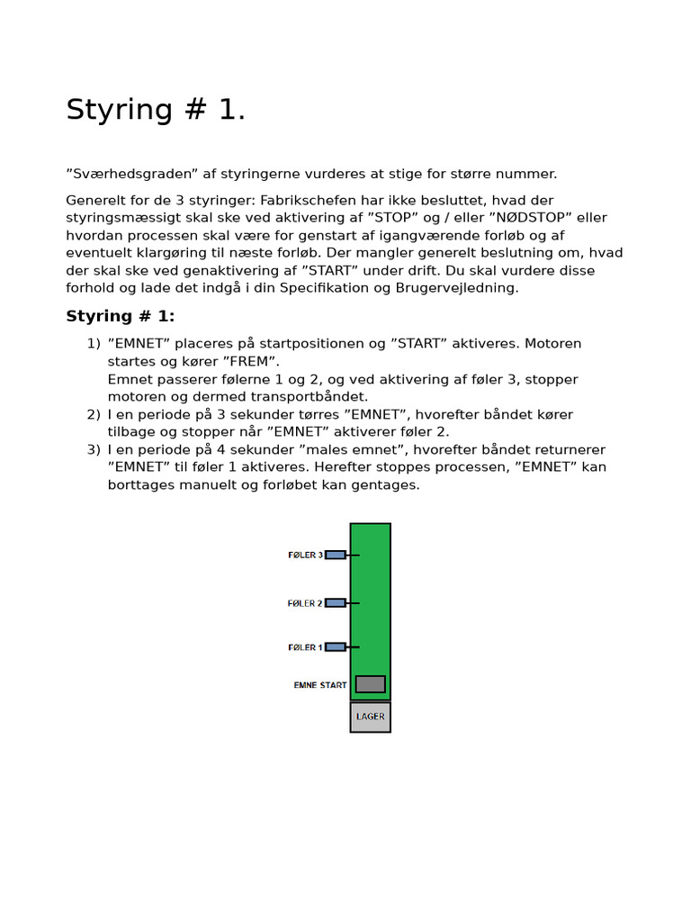 GF1 1 Forskellige Styringer Efter Eget Valg | PDF