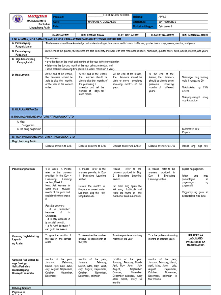 Week 8-Q4-Math | PDF