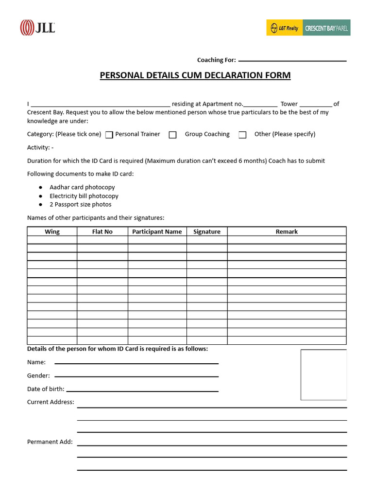 CB Coach Registration Form | PDF