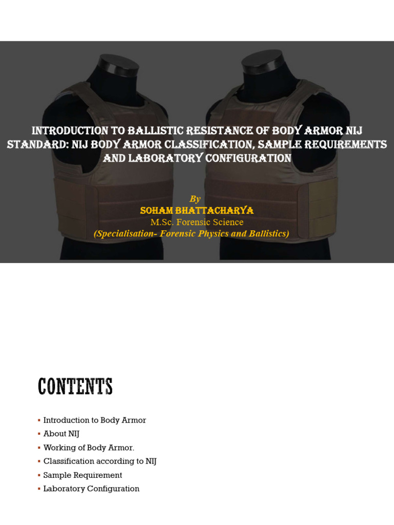 NIJ Standard of Armour Materials | PDF | Projectiles | Firearms