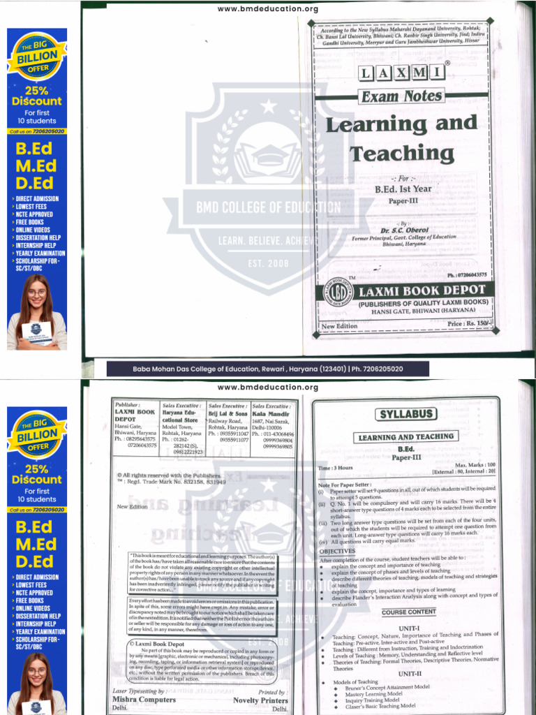 Learning and Teaching | PDF