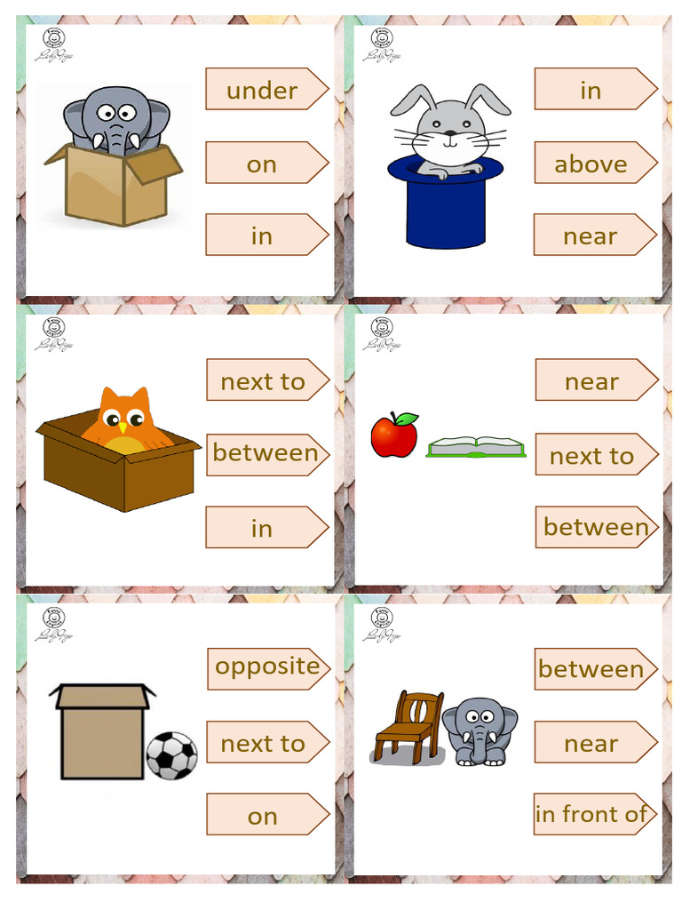 Prepositions Cards | PDF