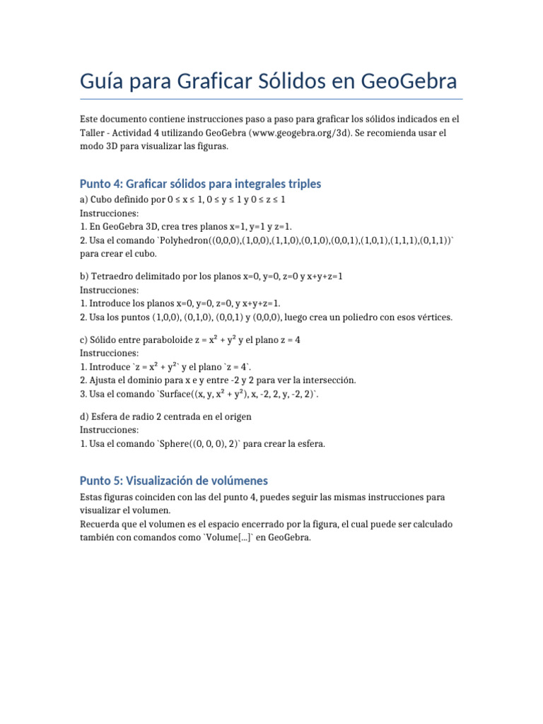 Guia Graficacion GeoGebra Con Imagenes | PDF