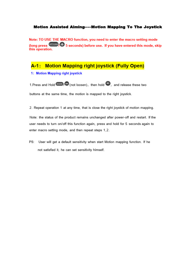 Motion Mapping for Joystick Aiming | PDF | Video Game Hardware | Computing