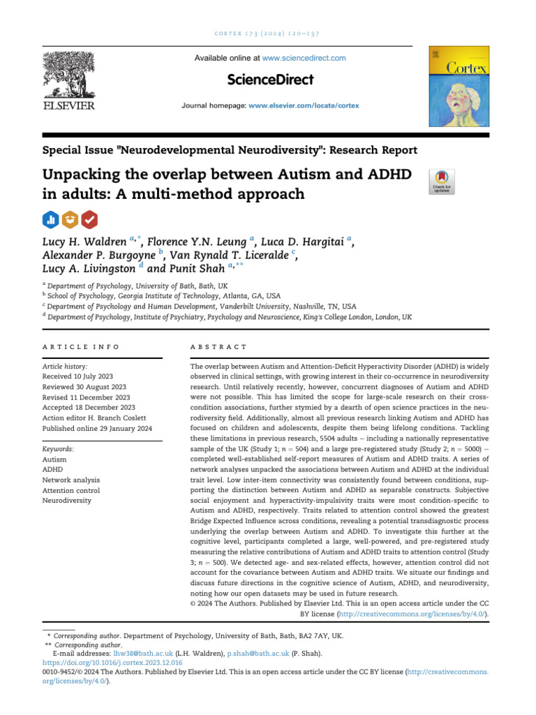 Unpacking The Overlap Between Autism and ADHD | PDF | Autism ...