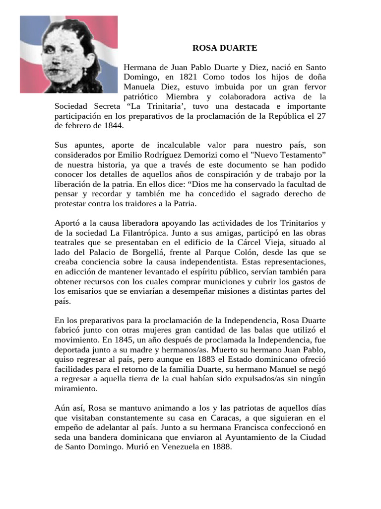 Rosa Duarte | PDF