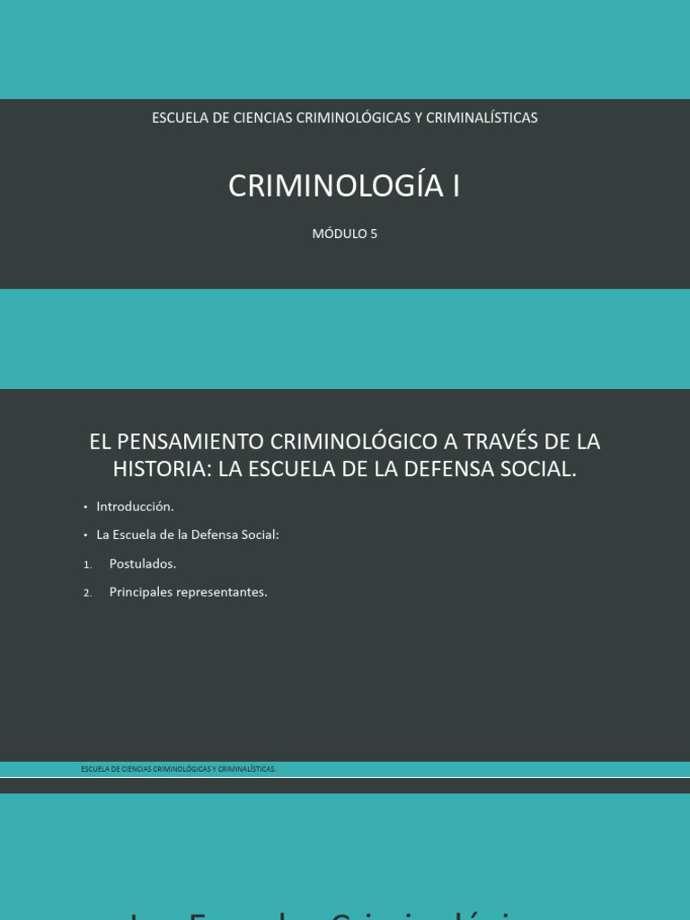 Diapositivas Módulo 5 | PDF | Criminología | Crímenes