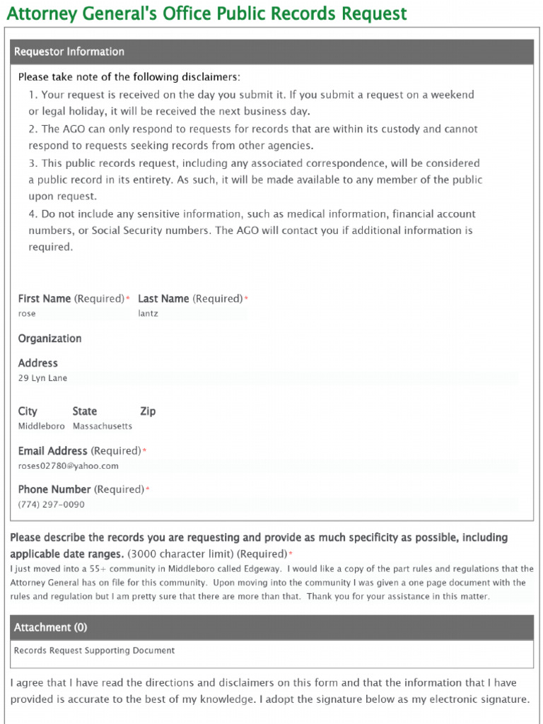 Records Request PDF | PDF