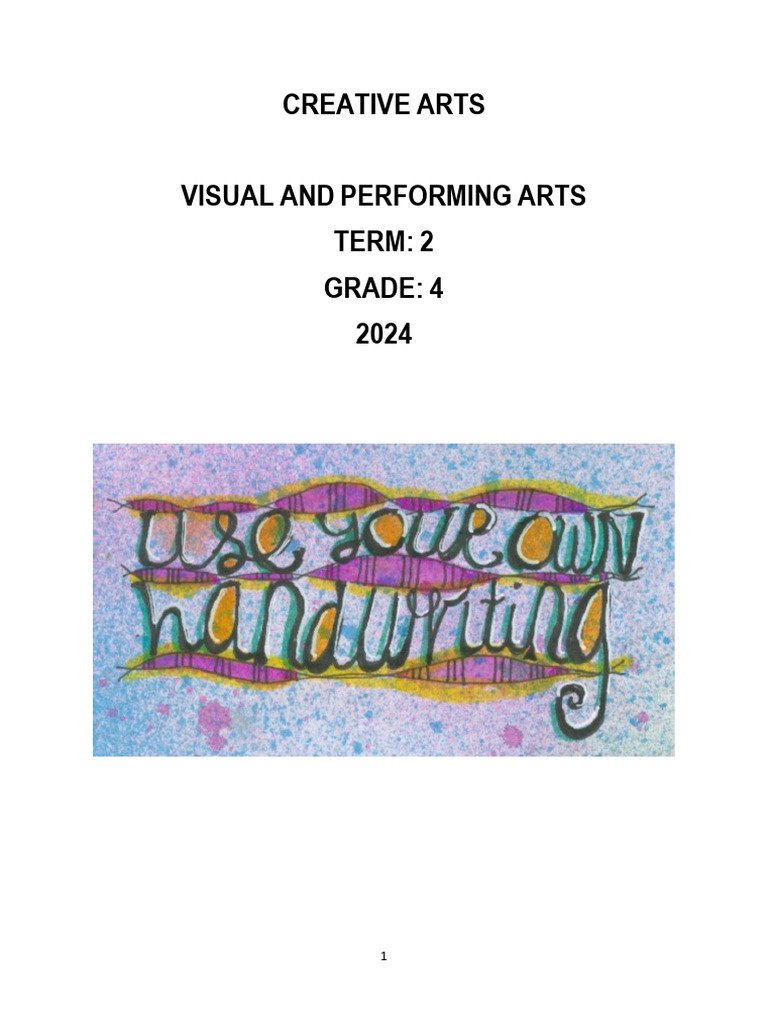 Grade 4 Creative Arts Term 2 Guide | PDF | Color | Learning