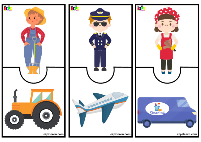 Farmer Pilot Cleaner Puzzle PDF | PDF