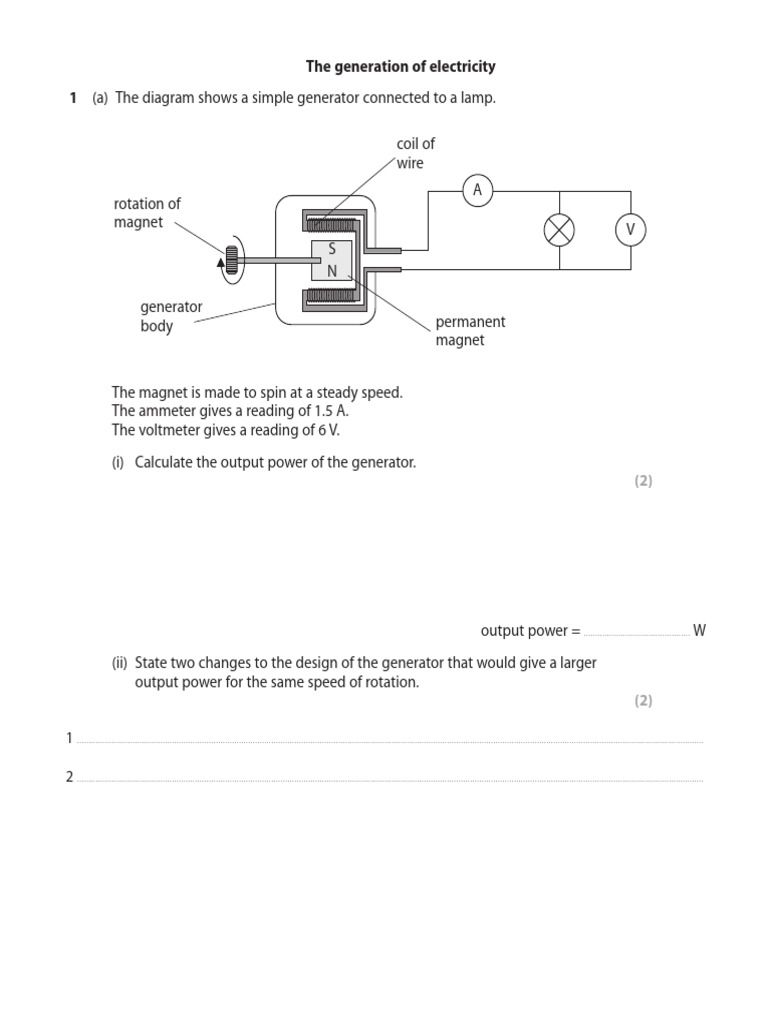 Magnetism & The Motor Effect 2 QP | PDF | Electric Generator | Transformer