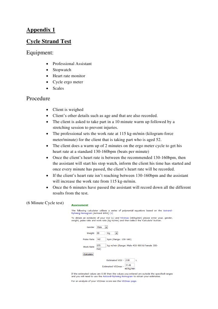 6-Minute Cycle Test Procedure | PDF | Technology & Engineering