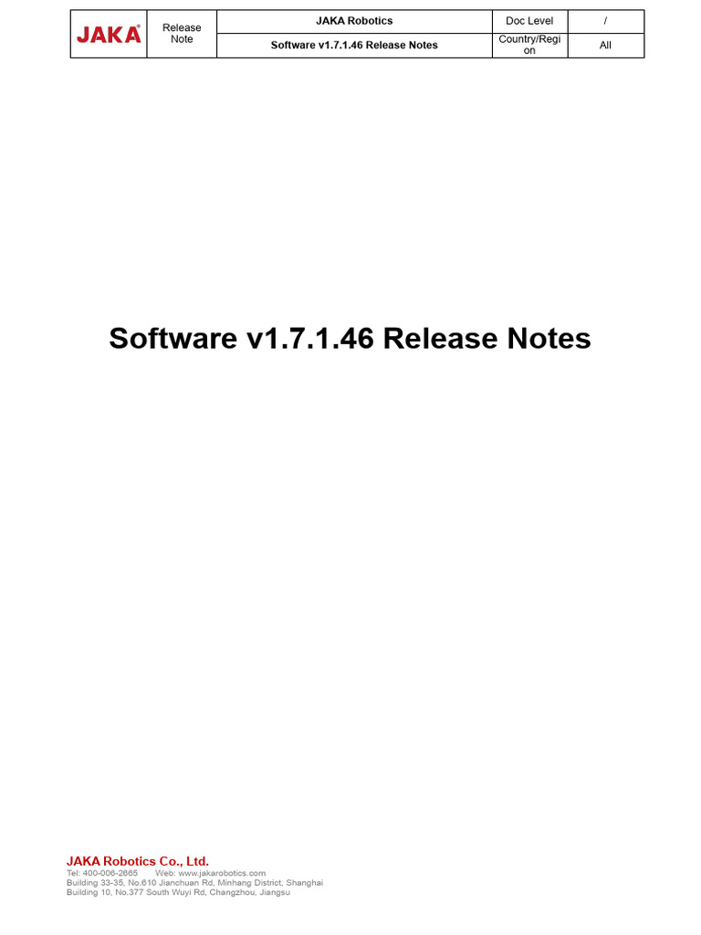 1.7.1.46 Software Release Note 20250103 | PDF | System Software ...