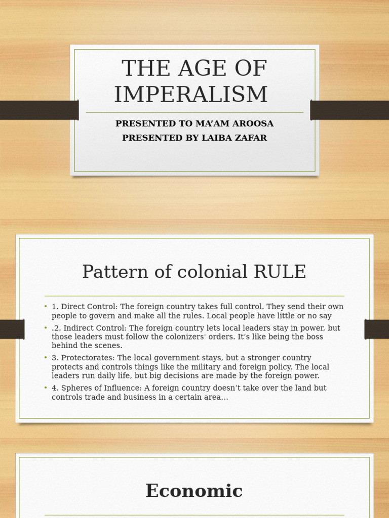 The Age of Imperalism | PDF