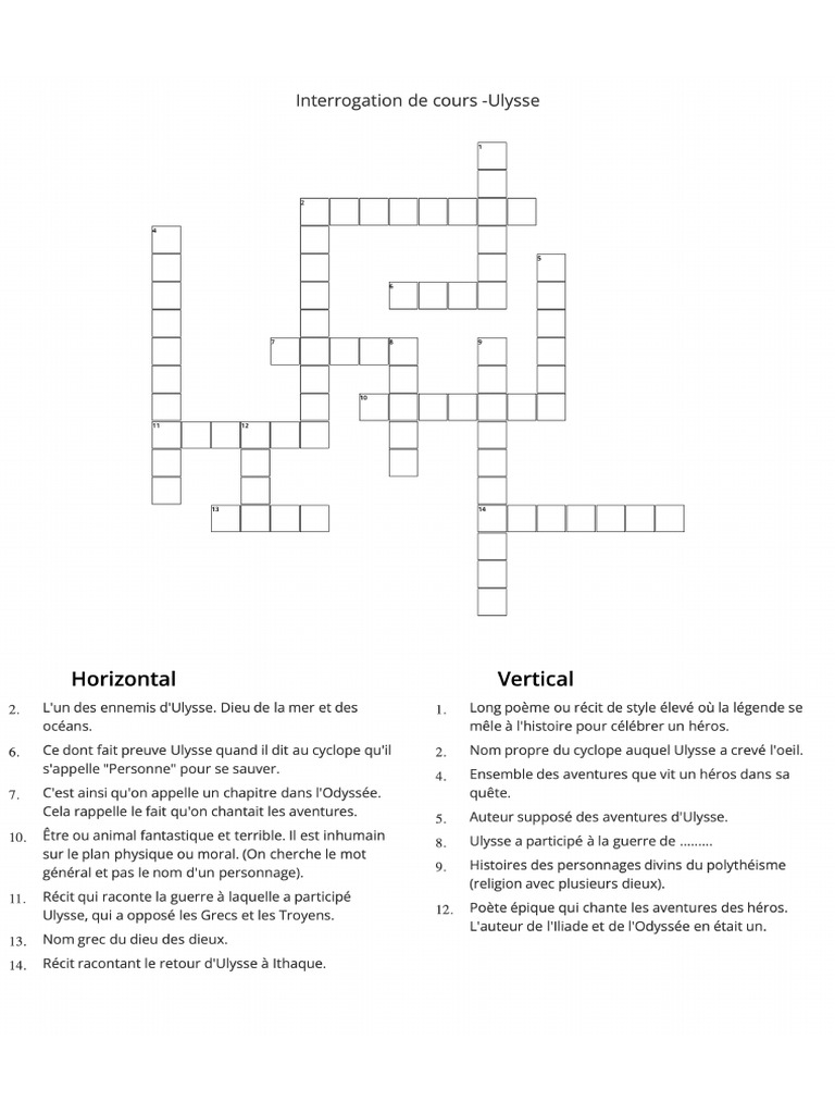 Ulysse connaissances et lexique (2) | PDF