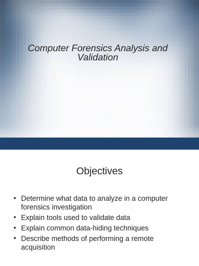 Computer Forensics Analysis and Validation | PDF | Password | Computer File