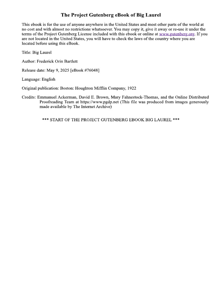 Big Laurel | PDF