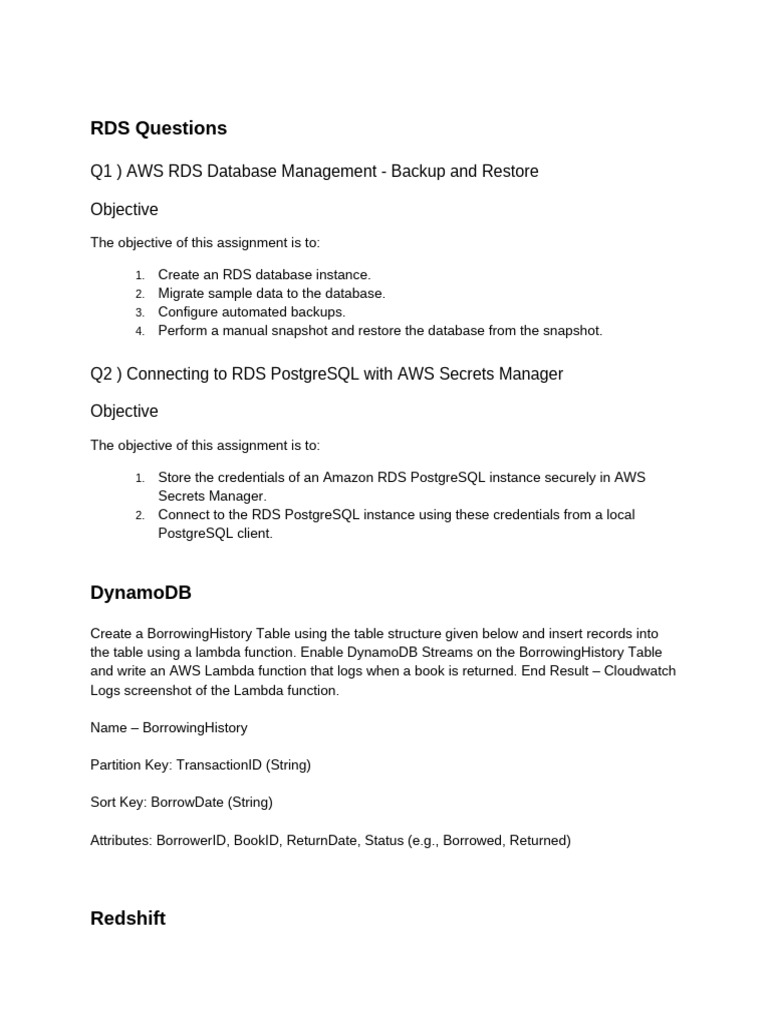 AWS_DE_Assignment_Day4_DynamoDB&RDS | PDF