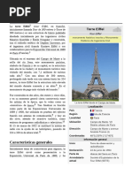 Informe en Francés Sobre La Torre Eiffel | PDF