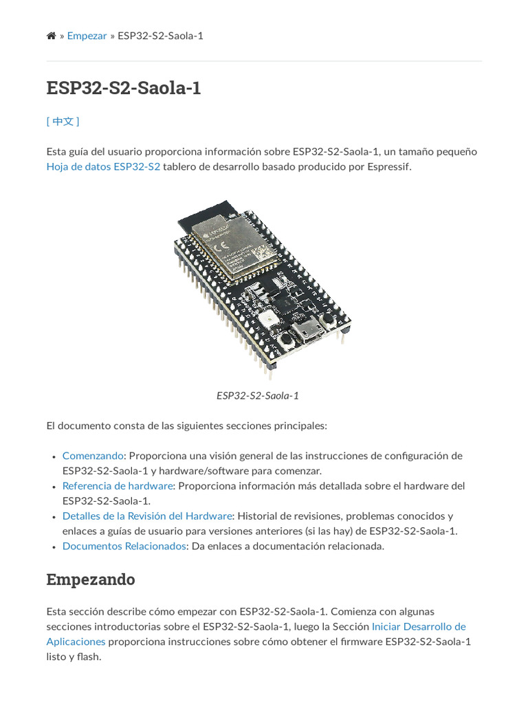 ESP32-S2-Saola-1 - ESP32-S2 - ESP-IDF Programming Guide Última Documentación | PDF | USB ...