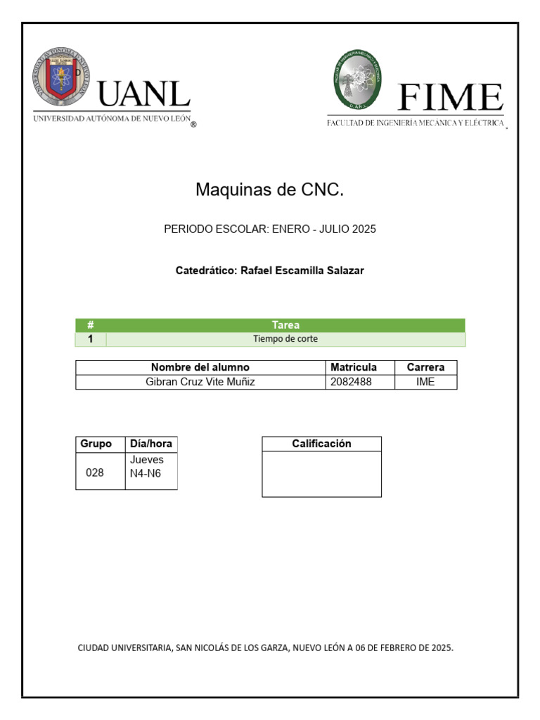 Tarea 1. CNC | PDF