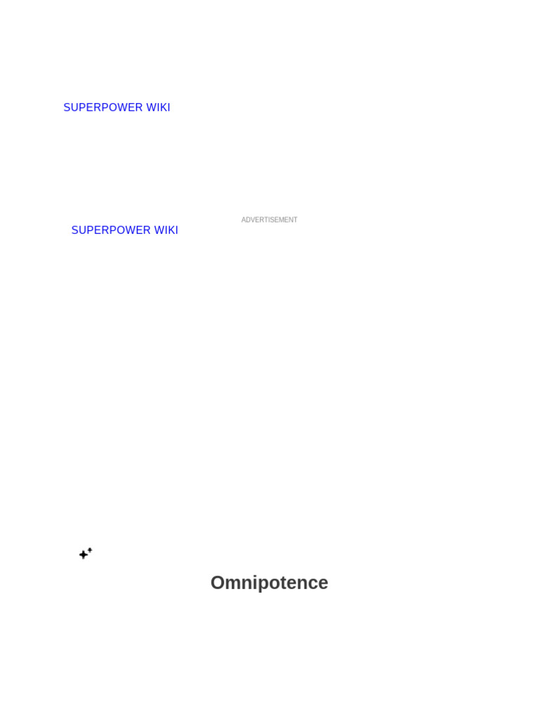 Omnipotence Superpowerwiki | PDF | Omnipotence | God