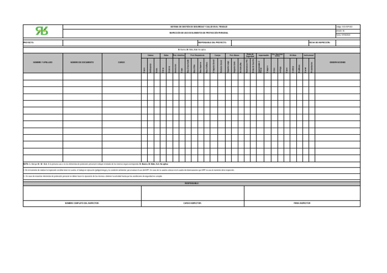 Inspección de Epp | PDF