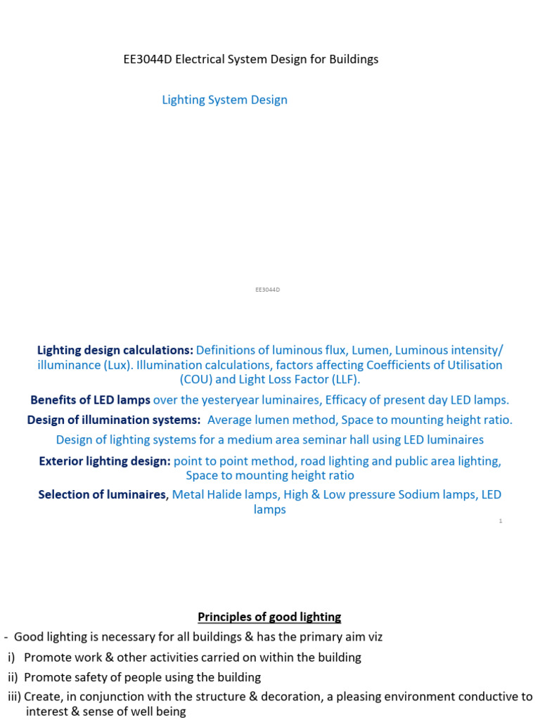 ESDB Mid2 | PDF | Lighting | Light