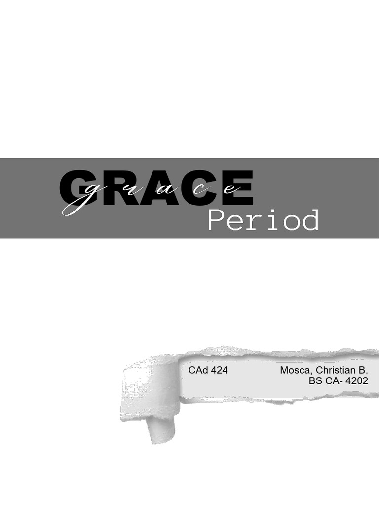 Mosca, Christian B. - CMTA Grace Periods | PDF