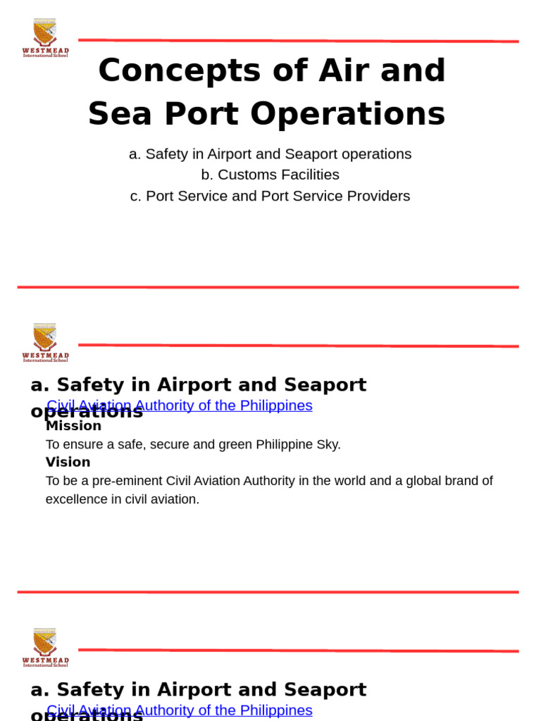 Air and Sea Port Operations Overview | PDF