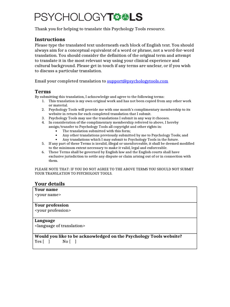 What Is CFT Format Translation Template | PDF | Emotions | Compassion