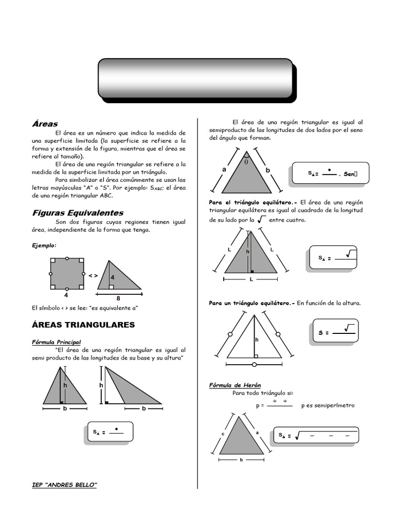PRACTICA CALIFICADA - TALLER DE EJERCICIOS DE REGIONES TRIANGULARES | PDF | Triángulo | Euclides