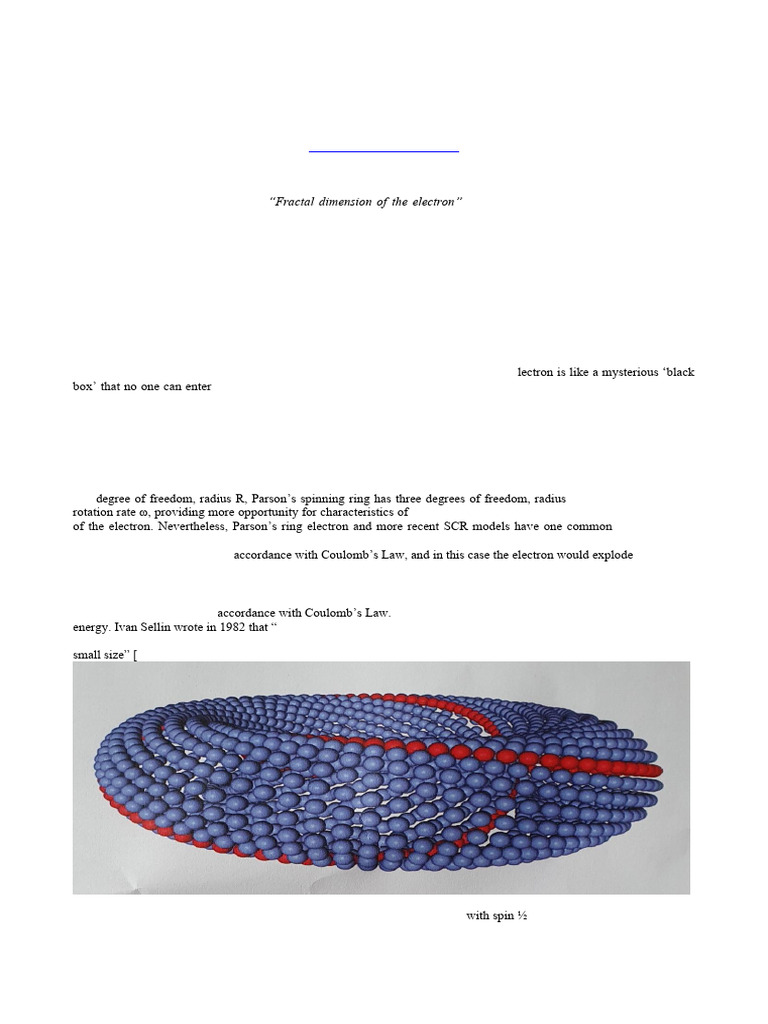 Fractal Structure of Elektron and PositronK1 | PDF | Electron | Spin ...