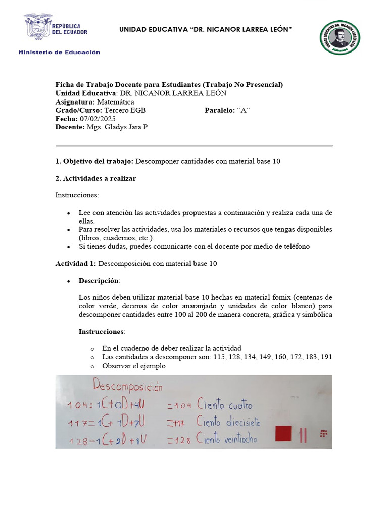 Ficha de Matematica | PDF