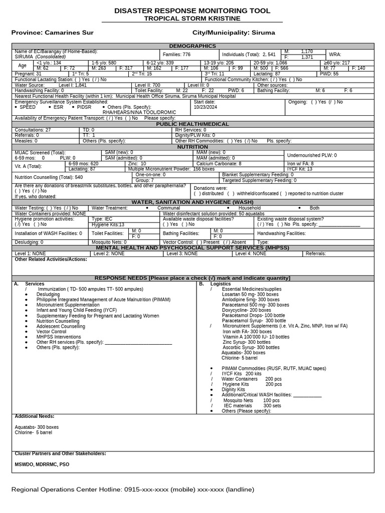 Disaster Response Data Collection Tool | PDF | Synoptic Meteorology And Weather | Southern ...