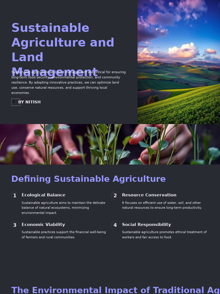 Sustainable Agriculture & Land Management | PDF | Sustainable ...
