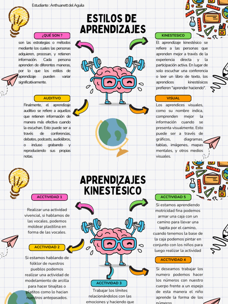 Organizador Visual de Los Estilos de Aprendizaje - Ludus | PDF | Aprendizaje | Modificación de ...