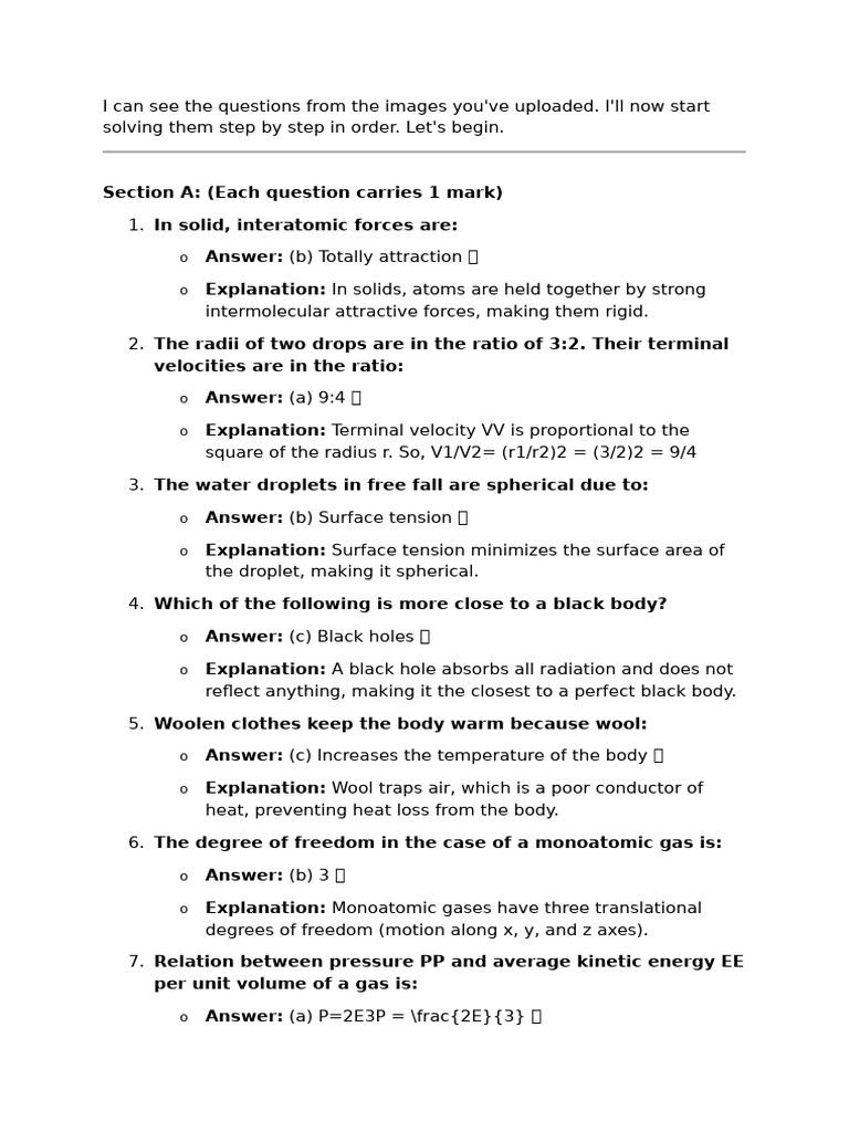Physics Questions and Solutions Guide | PDF | Gases | Waves
