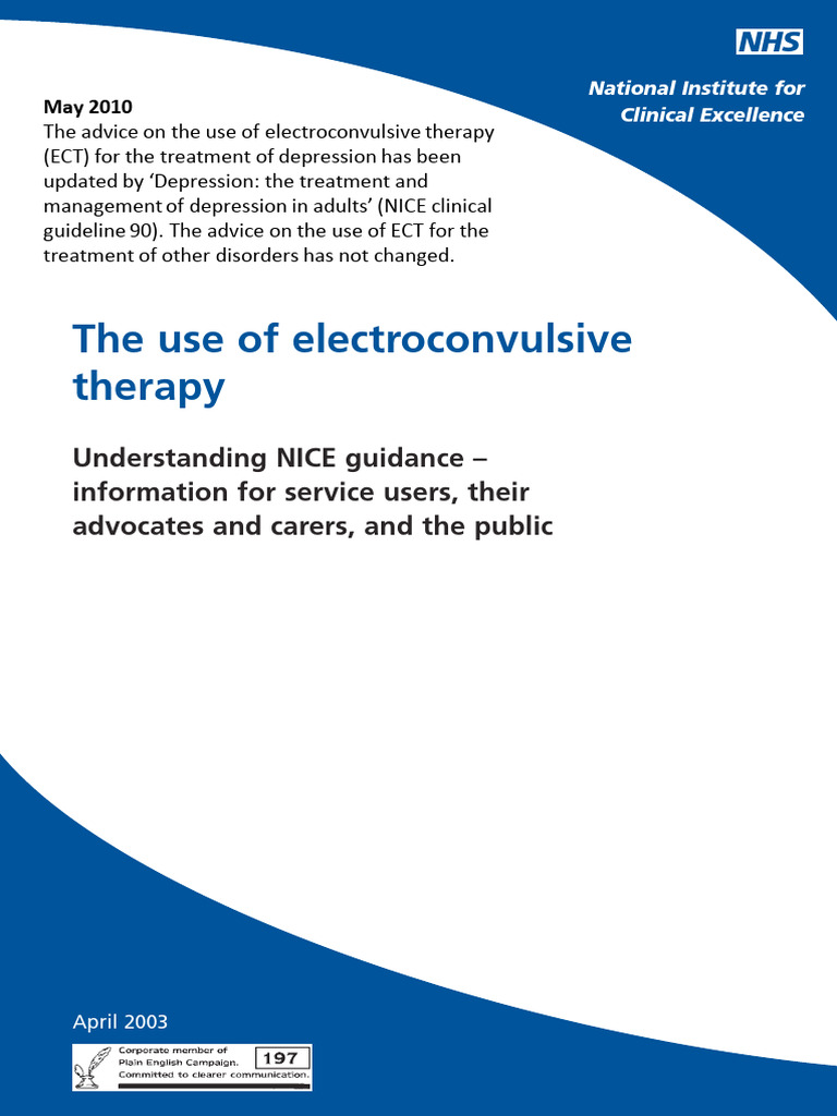 The Use of Electroconvulsive Therapy | PDF | Electroconvulsive Therapy | Mania
