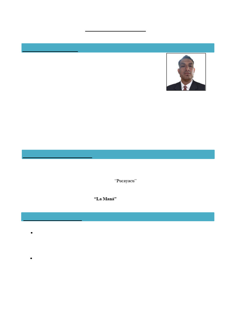 Ante Vega Byron Dario - Curriculum | PDF