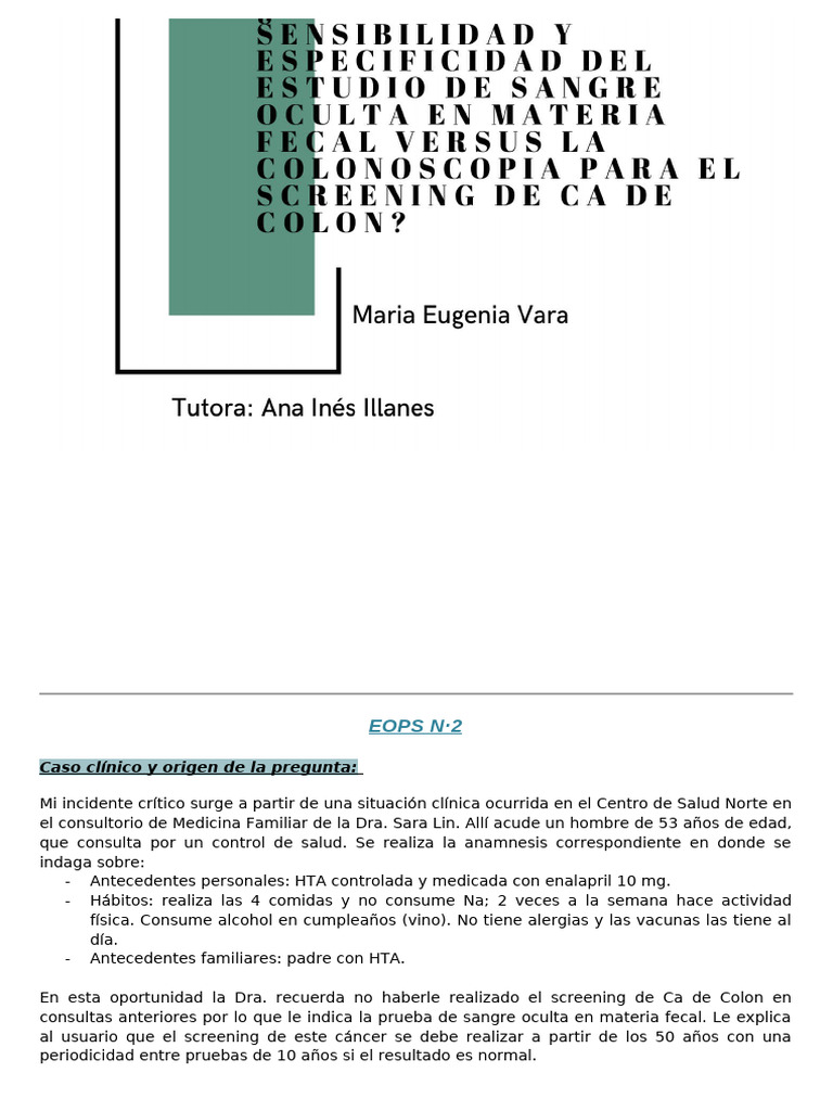 EOPS 2. Eugenia Vara | PDF | Cuidado de la salud | Neoplasias