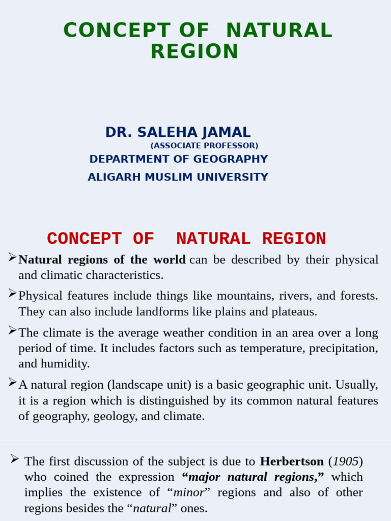 CONCEPT OF NATURAL REGION | PDF | Temperate Climate | Tropics
