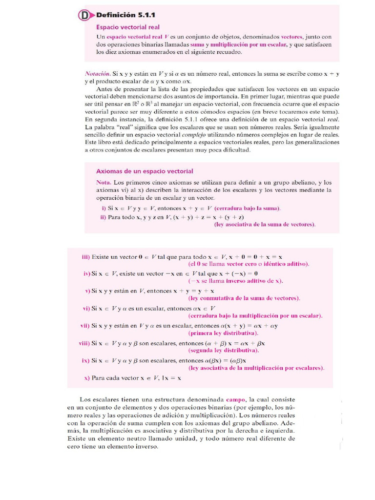 Resumen Espa Vectorual YEjerci Subespa Ejercicio | PDF