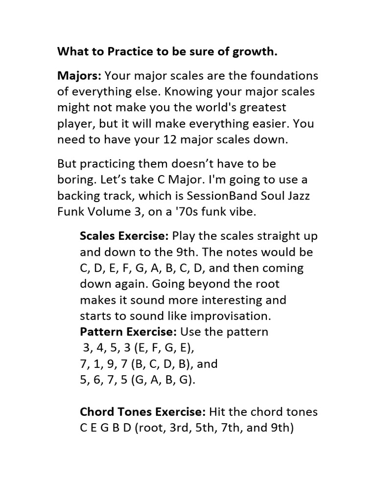 What To Practice To Be Sure of Growth | PDF