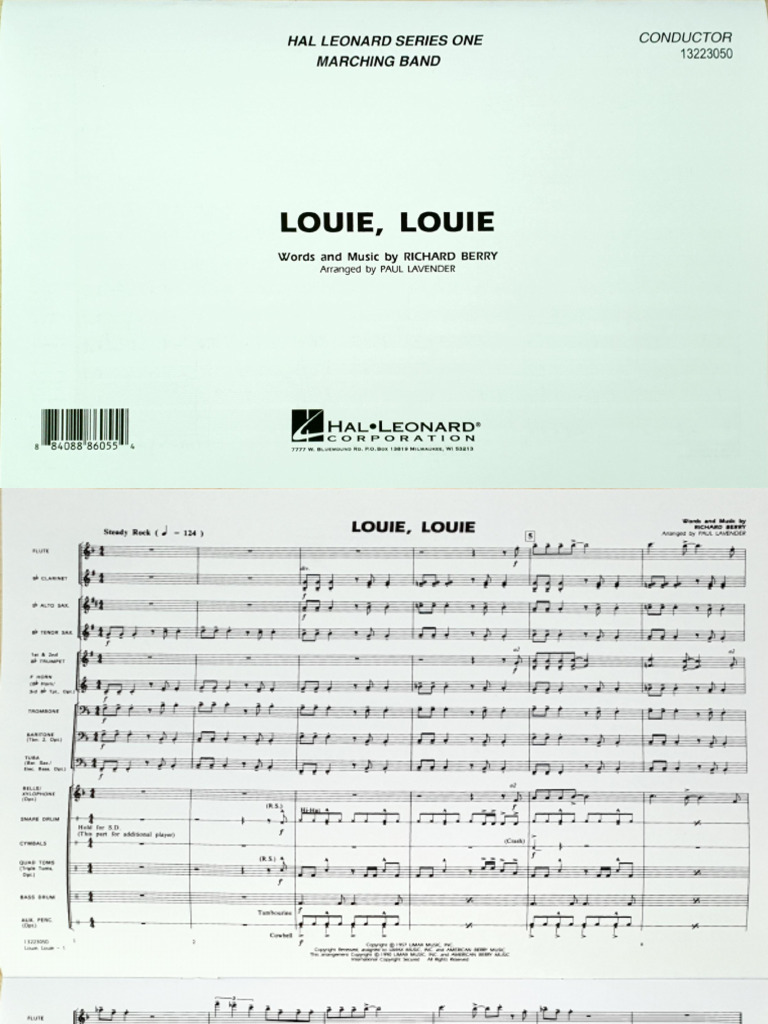 Louie, Louie - Conductor Score | PDF