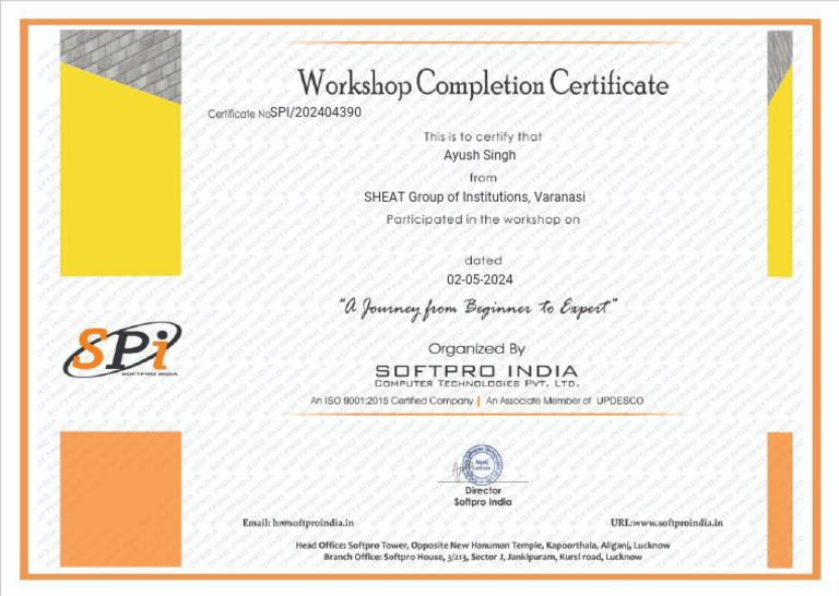 Ayush Singh - Certificate | PDF