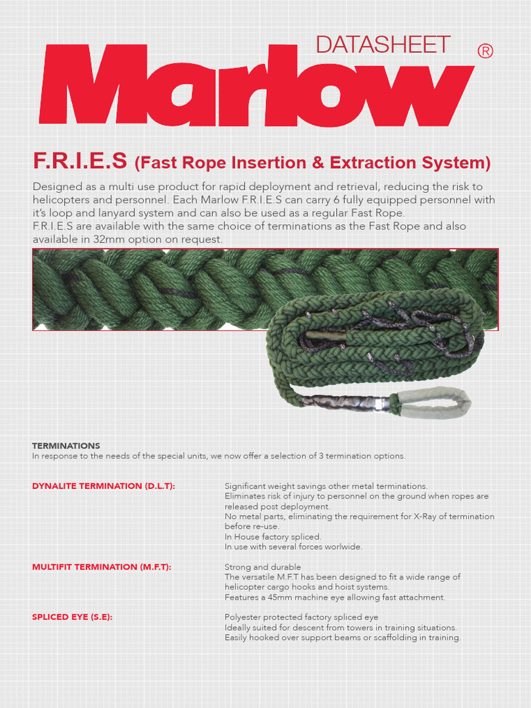 2.FRIES UK DATA SHEET MA DA 024 | PDF | Rope