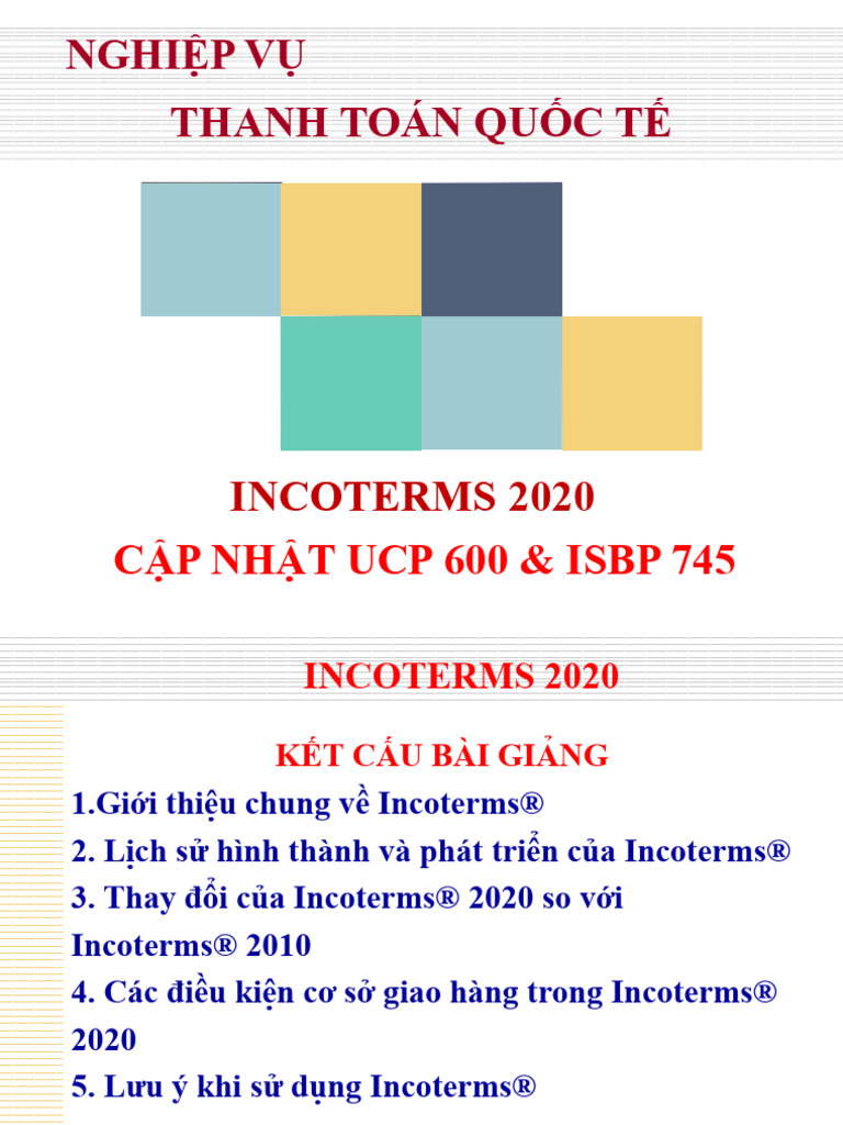 Incoterm 2020 New | PDF