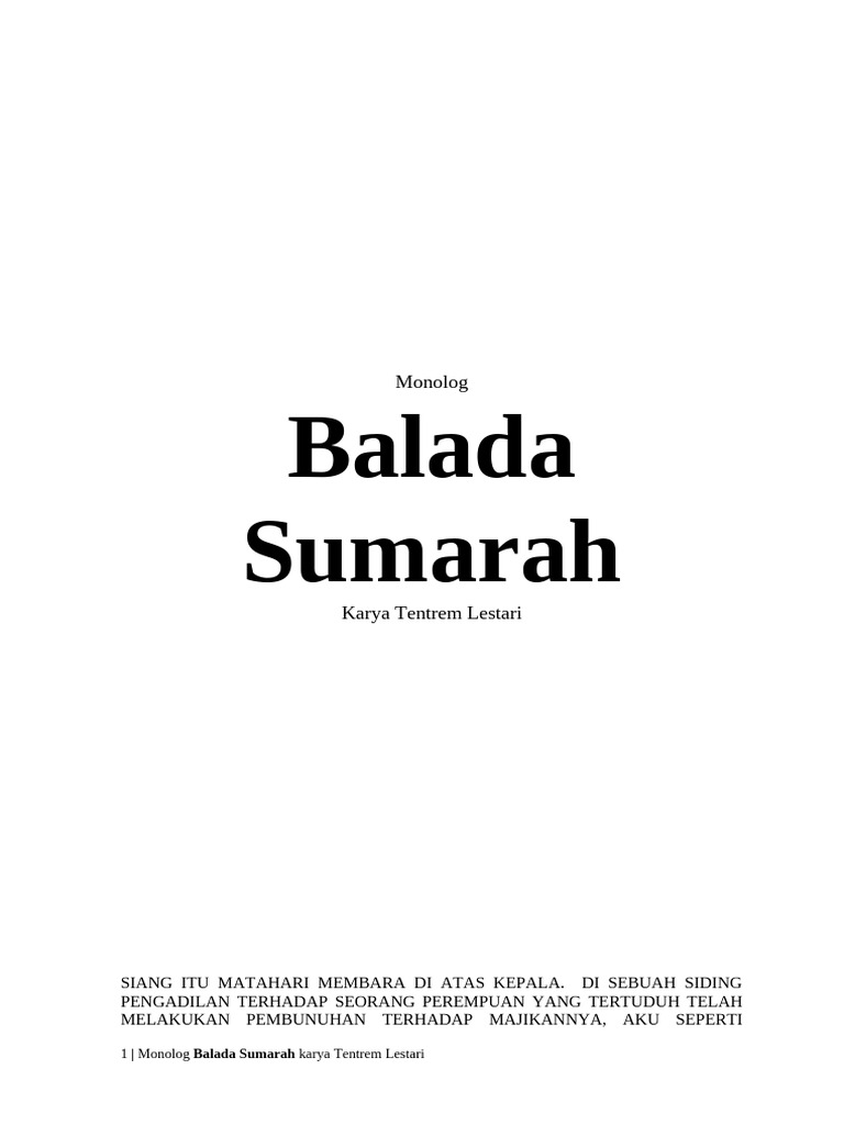 Balada Sumarah | PDF